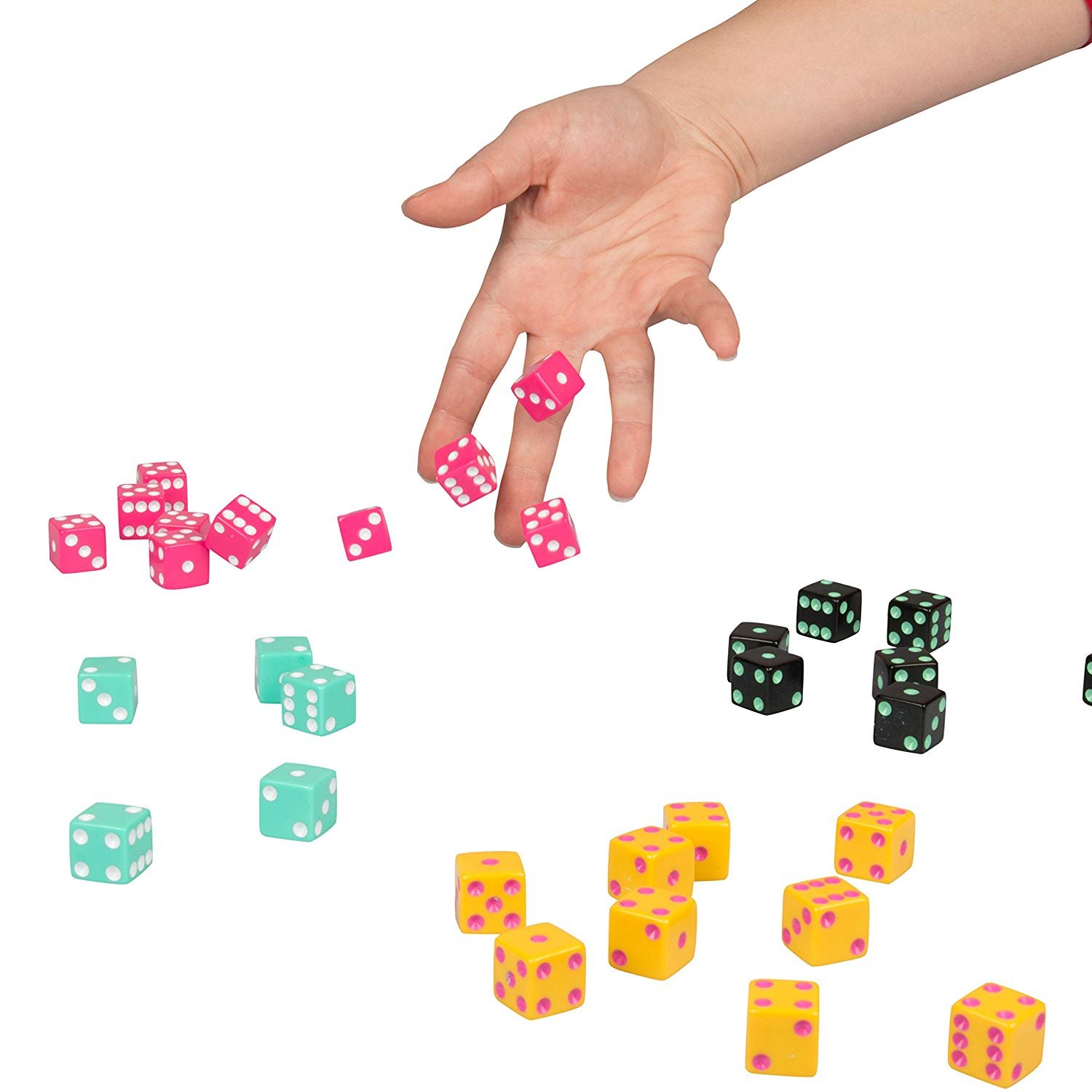 TENZI Party Pack Dice Game Bundle with 77 Ways to Play A Fun, Fast Frenzy for The Whole Family - 6 Sets of 10 Colored Dice - Colors May Vary