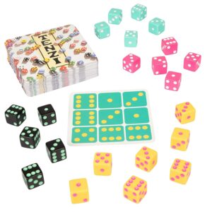 TENZI Party Pack Dice Game Bundle with 77 Ways to Play A Fun, Fast Frenzy for The Whole Family - 6 Sets of 10 Colored Dice - Colors May Vary