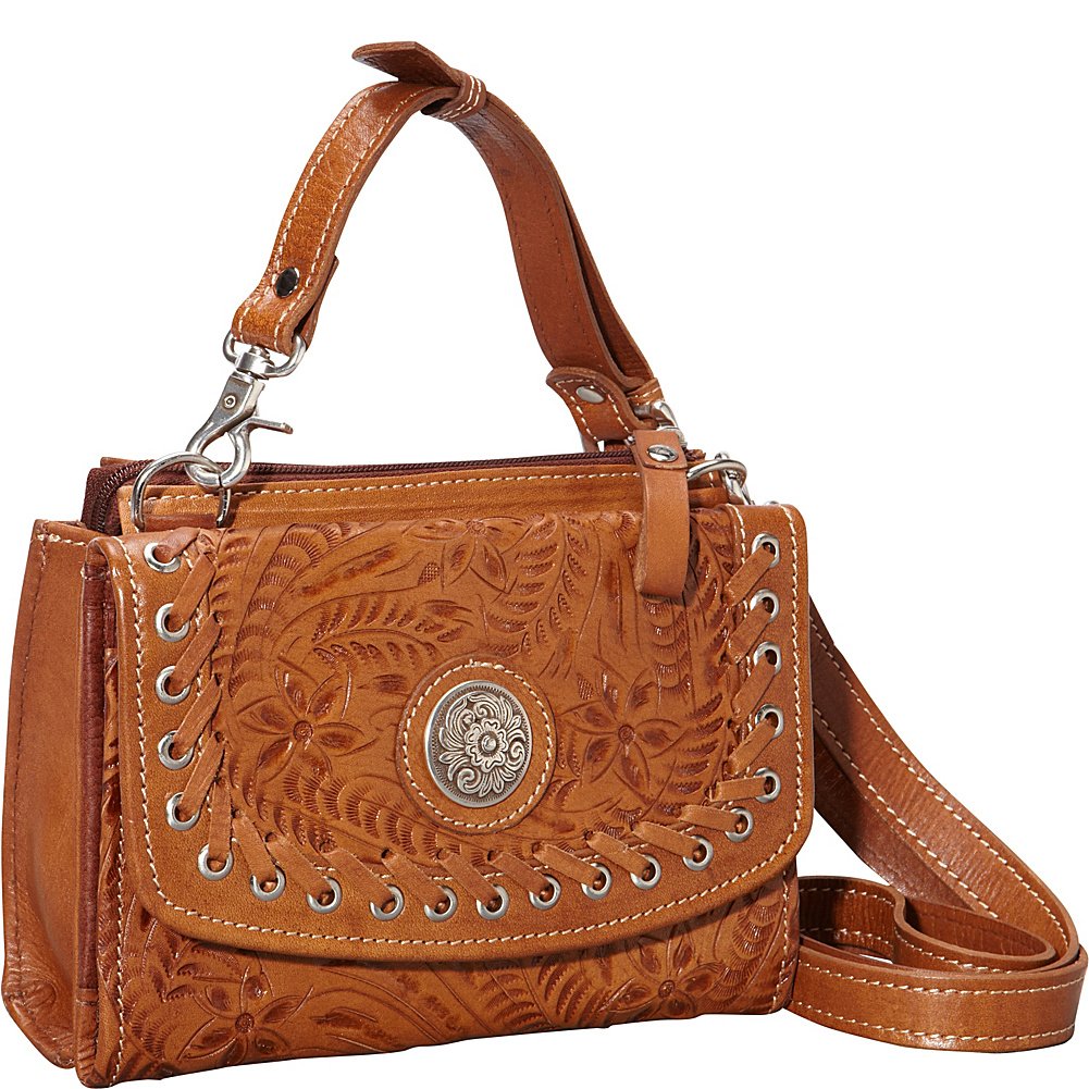 American West Texas 2 Step Grab-and-Go Combination Bag Shoulder Bag Golden Tan One Size