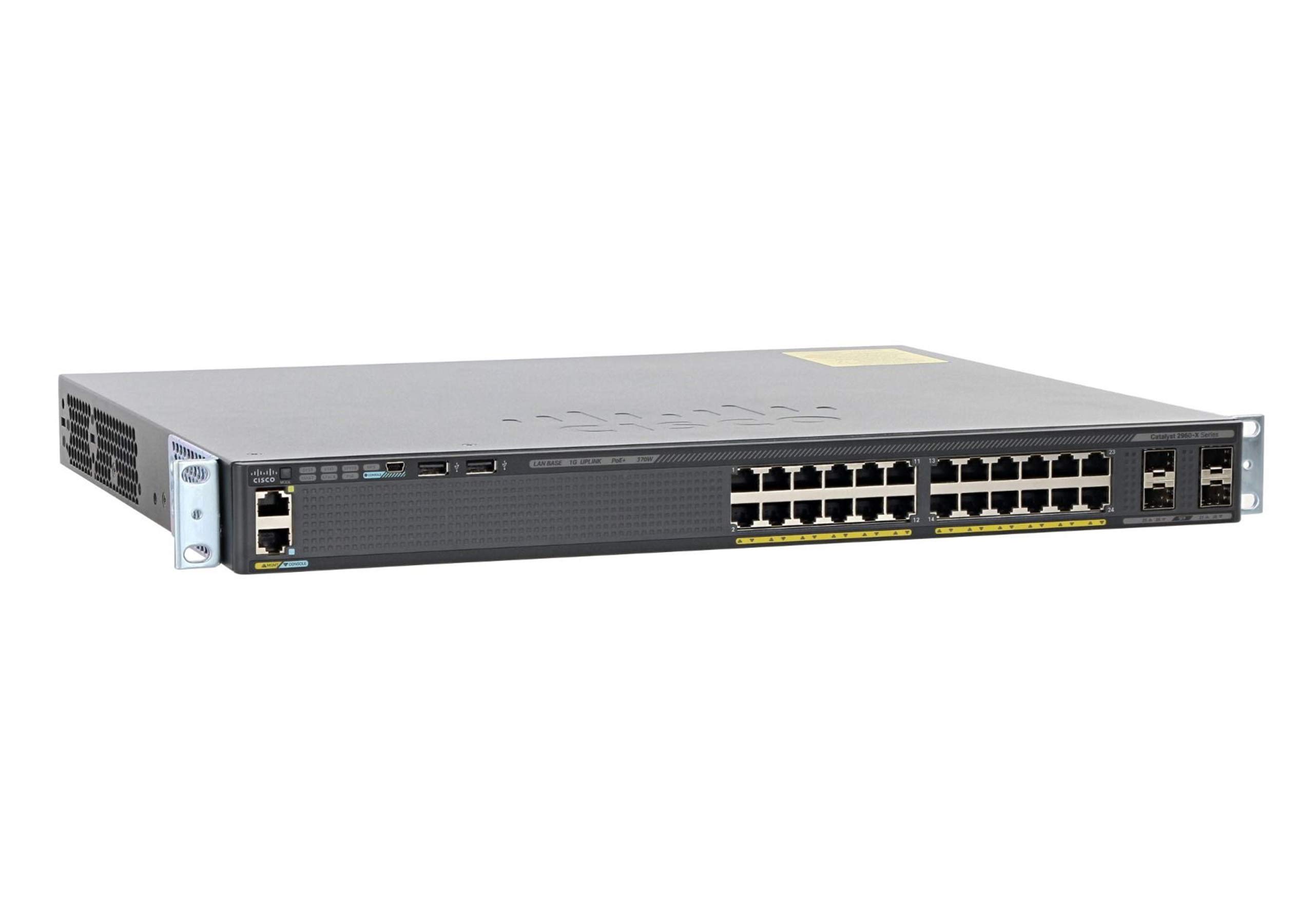 Cisco Catalyst WS-C2960X-24PS-L 24 Port Ethernet Switch with 370 Watt PoE