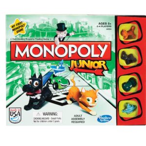 Hasbro Gaming Monopoly Junior Board Game for Kids Ages 5 and Up, 2-4 Players, Family Games