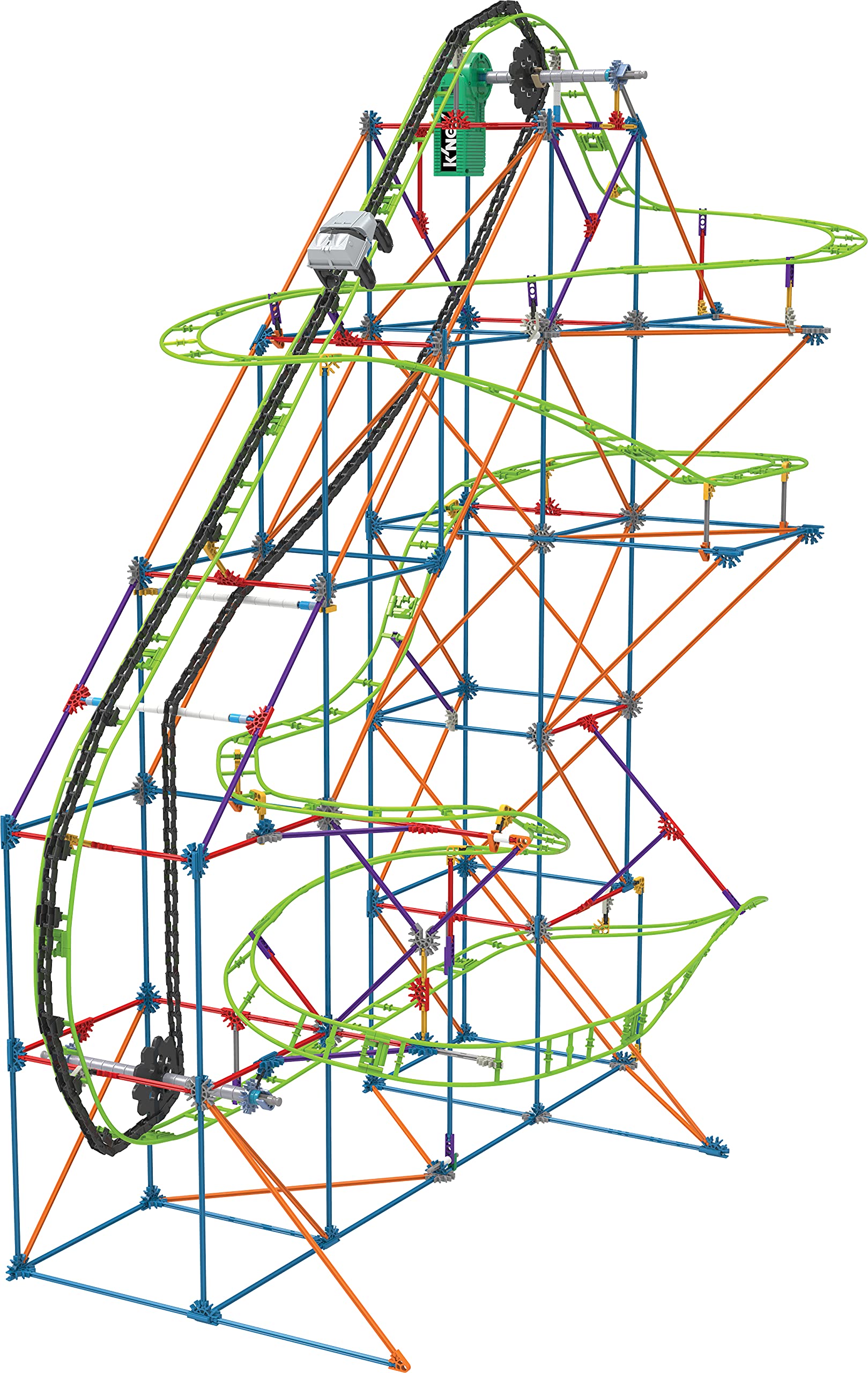 K'Nex 51438 TYPHOON FRENZY ROLLER COASTER BUILDING SET Building Kit , Gray