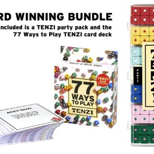 TENZI Party Pack Dice Game Bundle with 77 Ways to Play A Fun, Fast Frenzy for The Whole Family - 6 Sets of 10 Colored Dice - Colors May Vary