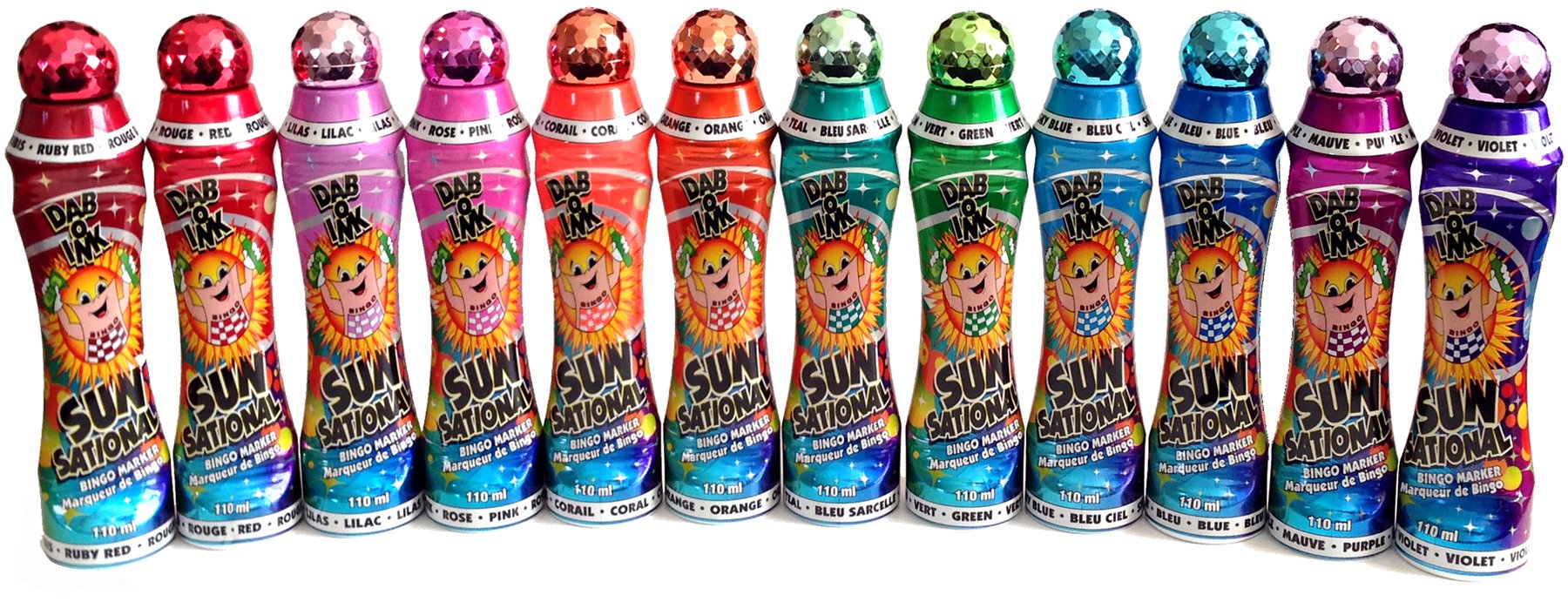 Sunsational Bingo Dauber / Dabber Set of 12 - 4 oz. - Mixed Colors