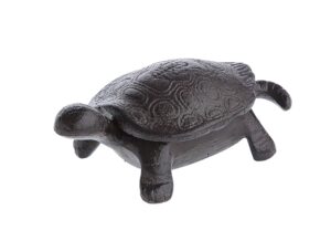 creative co-op da0940 secret garden decorative cast iron tortoise box