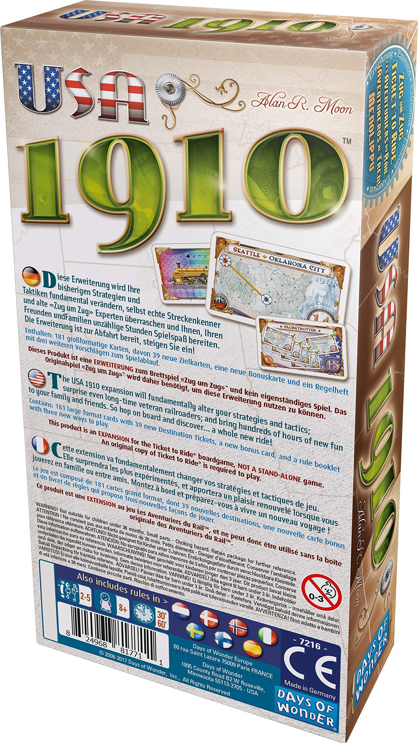 Ticket To Ride and USA 1910 Expansion Bundle