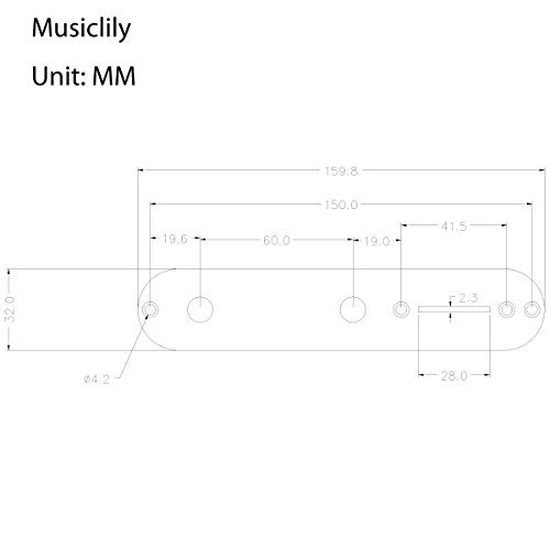 Musiclily Loaded Tele Control Plate Pre-Wired 3-Way Control Plate Wiring Harness with Tone Volume Control Knob for Fender for Telecaster Style Electric Guitar, Chrome