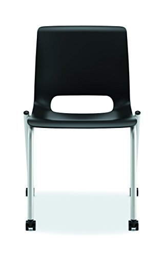 HON Motivate Guest Chair - Stacking Chair for Office Set of Two, Onyx (HMG1)