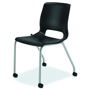 HON Motivate Guest Chair - Stacking Chair for Office Set of Two, Onyx (HMG1)