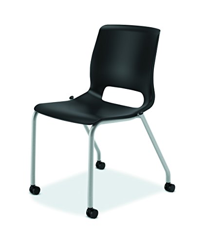 HON Motivate Guest Chair - Stacking Chair for Office Set of Two, Onyx (HMG1)