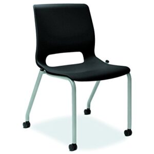 HON Motivate Guest Chair - Stacking Chair for Office Set of Two, Onyx (HMG1)