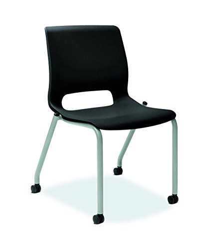 HON Motivate Guest Chair - Stacking Chair for Office Set of Two, Onyx (HMG1)