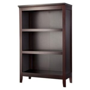 threshold carson 3-shelf bookcase, espresso finish