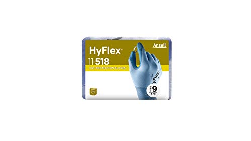 Ansell HyFlex Cut Resistant Work Gloves for Men and Women in Blue, XX-Large, 12 Pairs