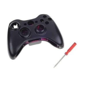 ostent replacement case shell & button kit for microsoft xbox 360 wireless controller color black