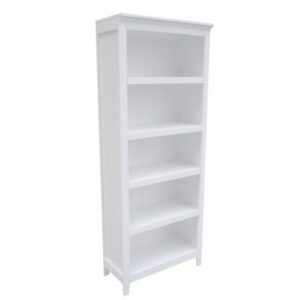 threshold carson 5 shelf bookcase, white finish