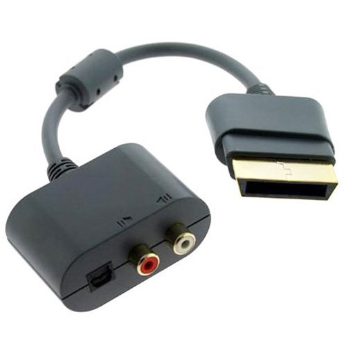 OSTENT Optical RCA Audio Adapter Convertor Cable Cord for Microsoft Xbox 360 Console Game