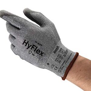 Ansell HyFlex 11-627 Lycra Light Duty Safety Glove with DSM Dyneema Technology, Abrasion/Cut Resistant, Size 10, Gray (Pack of 12 Pair)