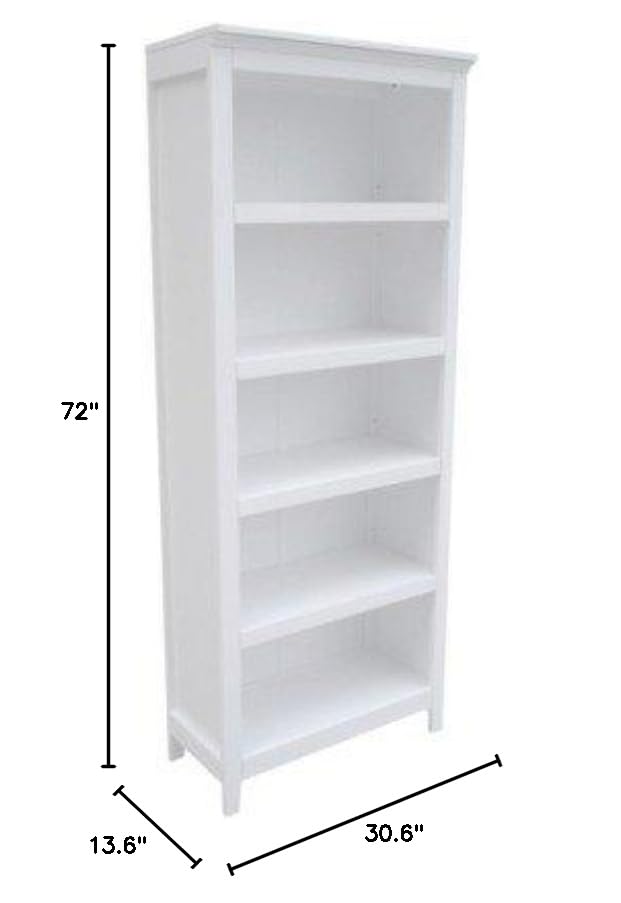 Threshold Carson 5 Shelf Bookcase, White Finish