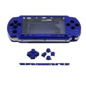 ostent full housing repair mod case + buttons replacement for sony psp 1000 console color blue