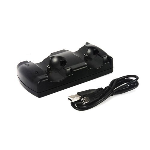 OSTENT 2 in 1 Charger Dock Station for Sony PS3 Wireless Bluetooth & PS Move Controller