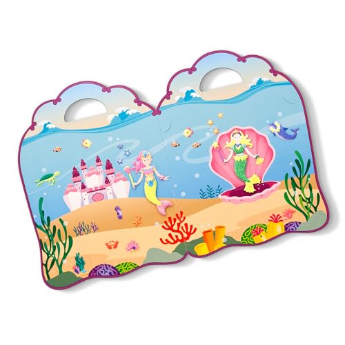 Melissa & Doug Puffy Sticker Activity Book: Mermaids - 65 Reusable Stickers - FSC Certified