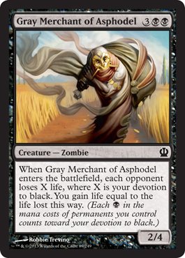 Magic The Gathering - Gray Merchant of Asphodel - Theros