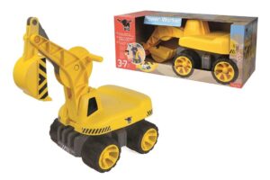 big power worker maxi digger excavator vehicle , yellow