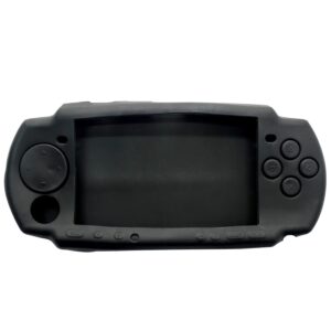 ostent soft protector silicon travel carry case skin cover pouch sleeve for sony psp 2000/3000 color black