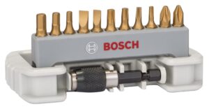 bosch 2608522128 screwdriver bit set "max grip" with quick change holder 12 pcs