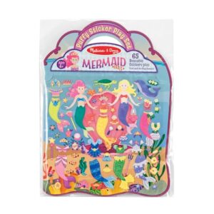 melissa & doug puffy sticker activity book: mermaids - 65 reusable stickers - fsc certified