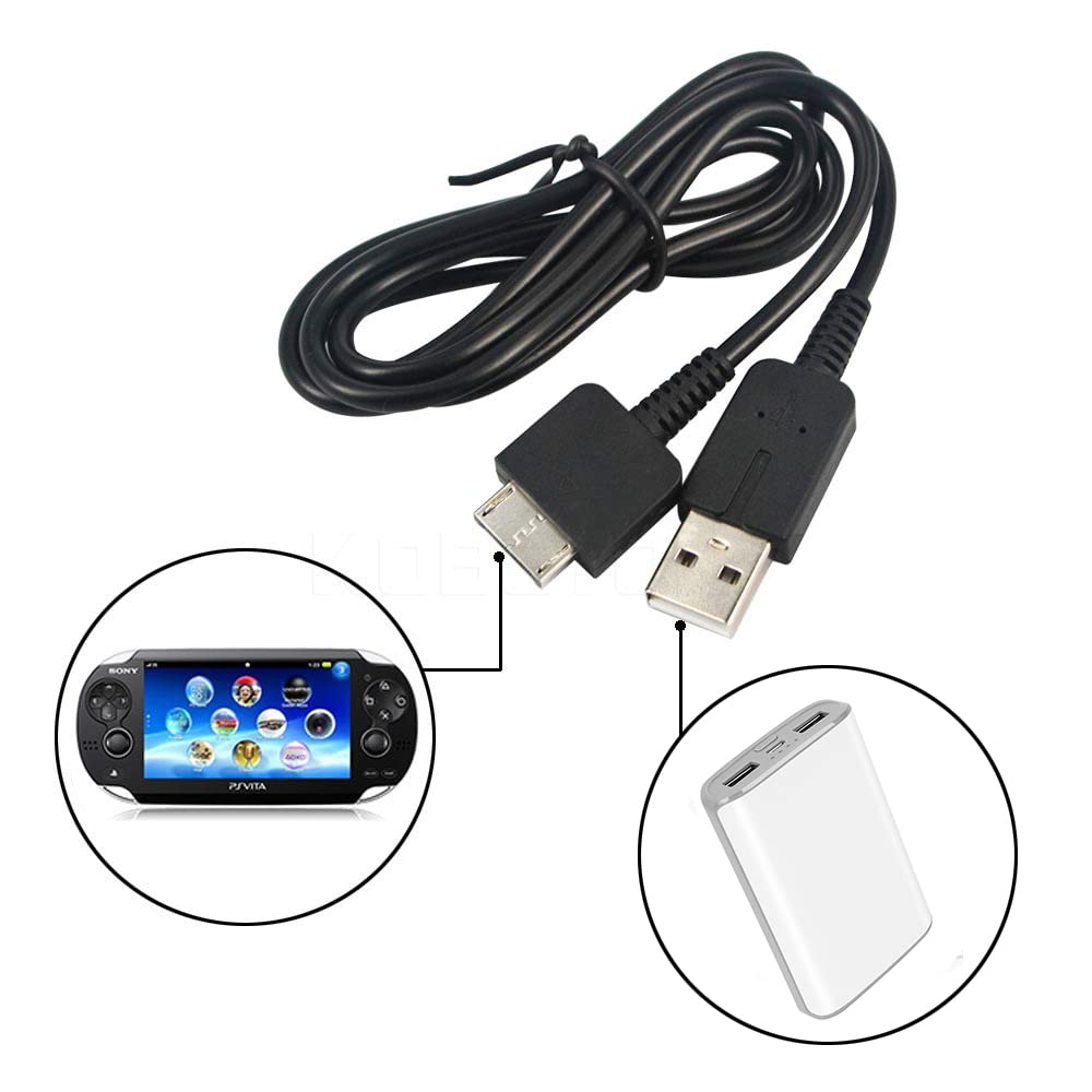 OSTENT USB Data Transfer Charger 2 in 1 Cable Cord for Sony PlayStation PS Vita PSV 1000 PCH-1000 Console