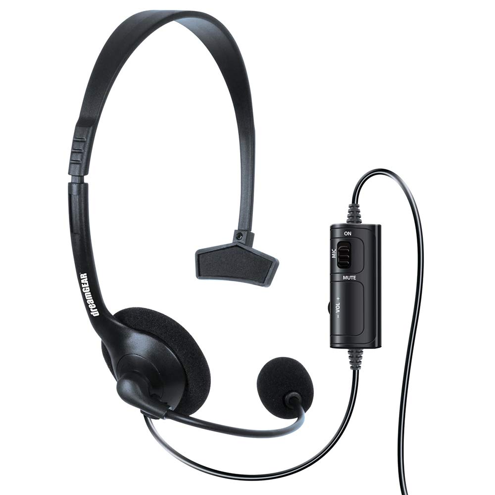 dreamGEAR Broadcaster Wired Headset for the PS4 with Flexible Boom Microphone and Inline Volume/Mute Control