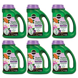 miracle-gro shake 'n feed rose & bloom plant food, plant fertilizer, 4.5 lbs. (6-pack)