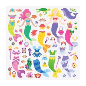 Melissa & Doug Puffy Sticker Activity Book: Mermaids - 65 Reusable Stickers - FSC Certified