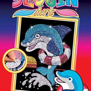 Sequin Art Red, Dolphin, Sparkling Arts and Crafts Picture Kit, Creative Crafts