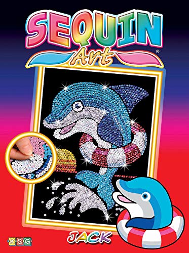 Sequin Art Red, Dolphin, Sparkling Arts and Crafts Picture Kit, Creative Crafts