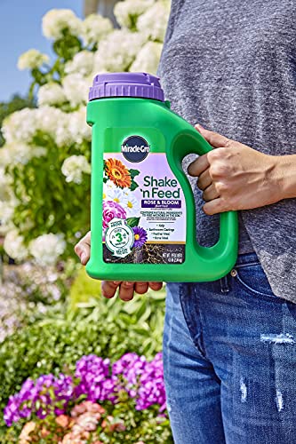 Miracle-Gro Shake 'N Feed Rose & Bloom Plant Food, Plant Fertilizer, 4.5 lbs. (6-Pack)