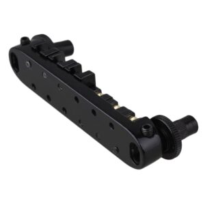 BQLZR Black Roller Saddle Bridge with Posts and Spanner For Electric Guitar