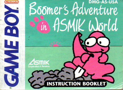 Boomer's Adventure in Asmik World GB Instruction Booklet (Nintendo Gameboy Manual ONLY - NO GAME) Pamphlet - NO GAME INCLUDED