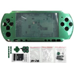 ostent full housing shell faceplate case repair replacement for sony psp 3000 console color green