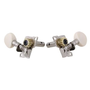 BQLZR 2R2L Tuning Peg Machine Head Tuners 4 String Guitar with creamy-white Button