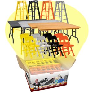 complete set of all 4 ultimate ladder, table & chairs playsets for wrestling action figures