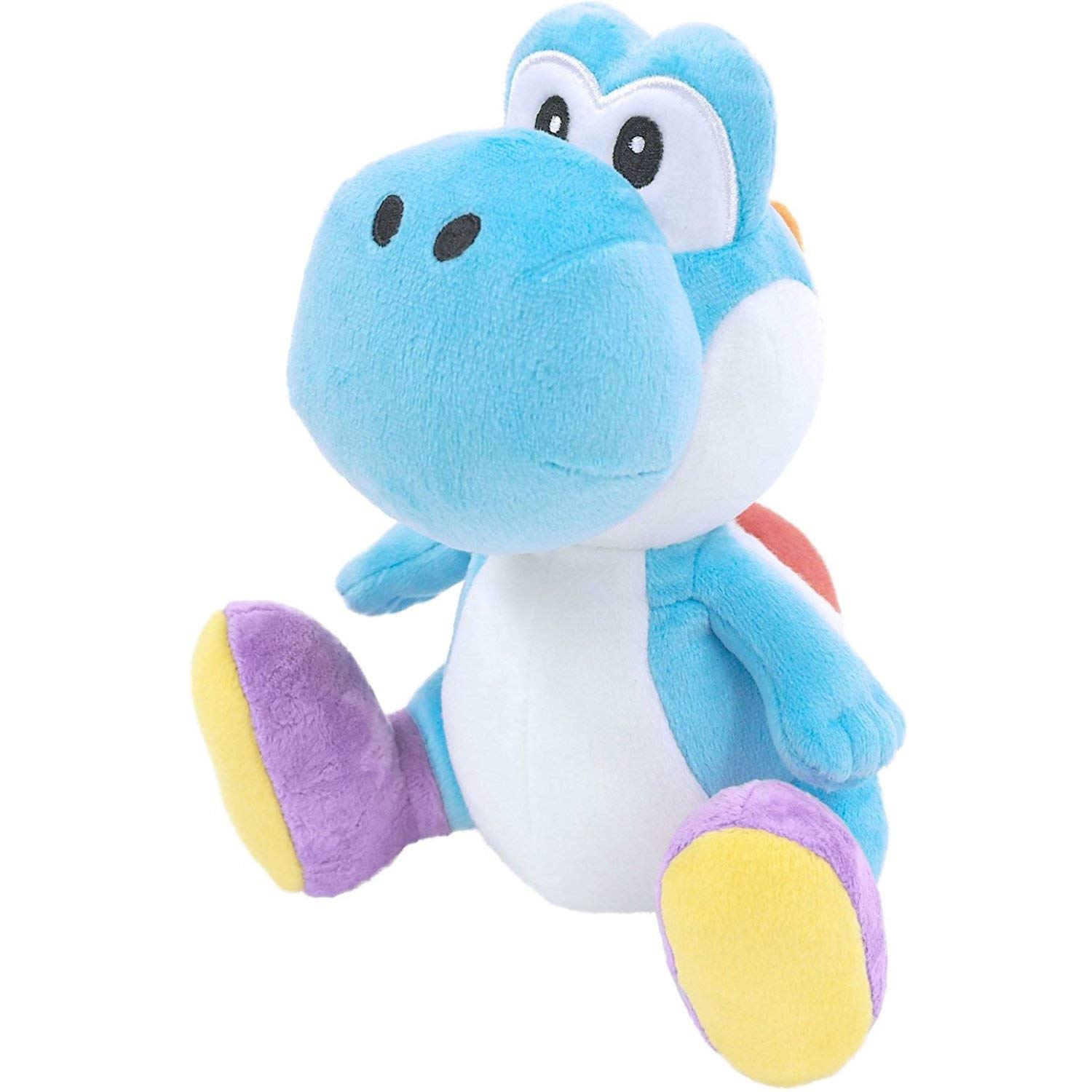 Little Buddy 1219 Super Mario All Star Collection Light Blue Yoshi Plush, 7", 6"