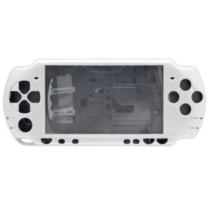 ostent full housing shell faceplate case parts replacement for sony psp 2000 console color silver