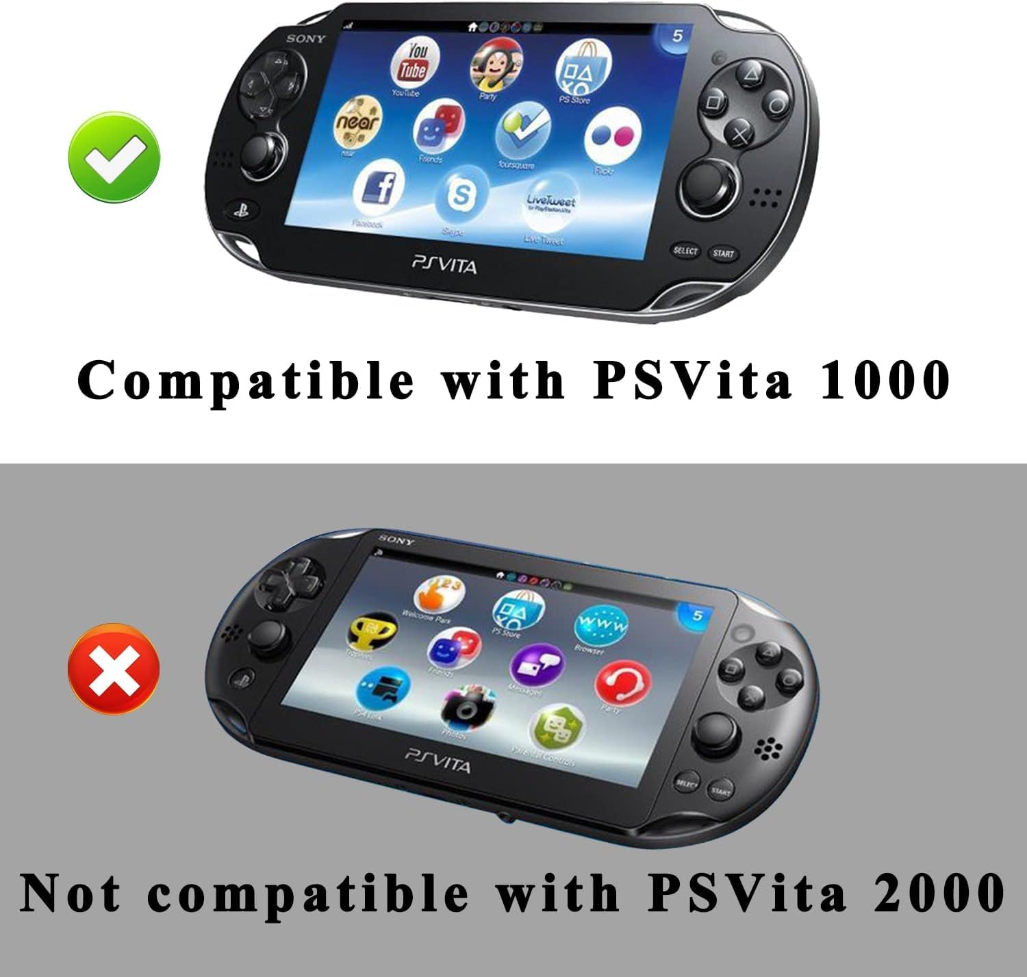 OSTENT Colorful Aluminum Metal Skin Protective Cover Case for Sony PS Vita 1000 PSV1000 Console Color Silver