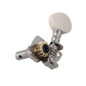 BQLZR 2R2L Tuning Peg Machine Head Tuners 4 String Guitar with creamy-white Button