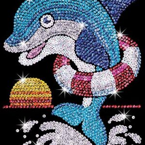 Sequin Art Red, Dolphin, Sparkling Arts and Crafts Picture Kit, Creative Crafts