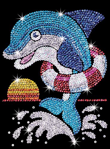 Sequin Art Red, Dolphin, Sparkling Arts and Crafts Picture Kit, Creative Crafts