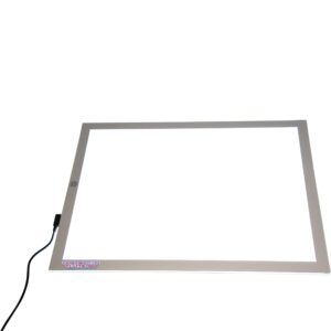 constructive playthings ultra bright led light panel, interactive led light for art supplies, sensory classroom tools, set of 1, gray